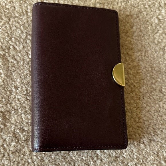Coach | Bags | Coach Burgundy Leather Wallet With Gold Clasp | Poshmark